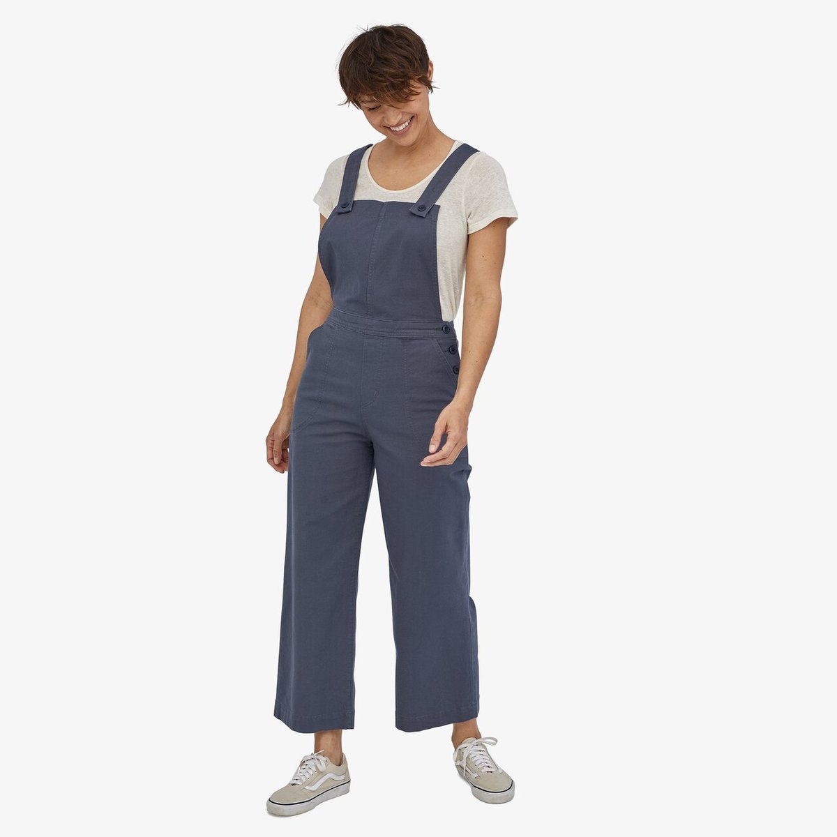 Patagonia Women's Stand Up Cropped Overalls - Smolder Blue | Garmentory