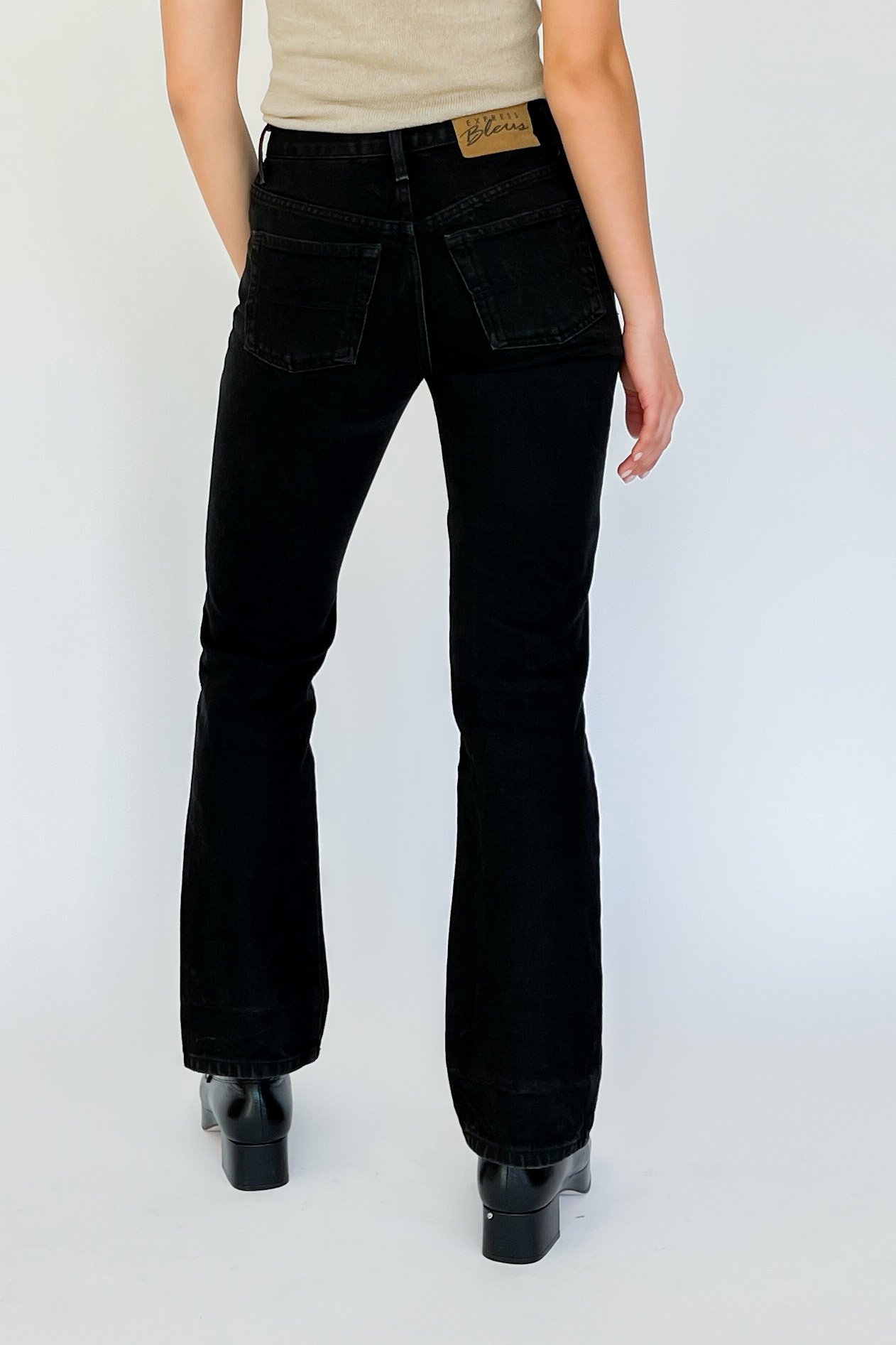 Vintage Baby Flare Denim - black | Garmentory