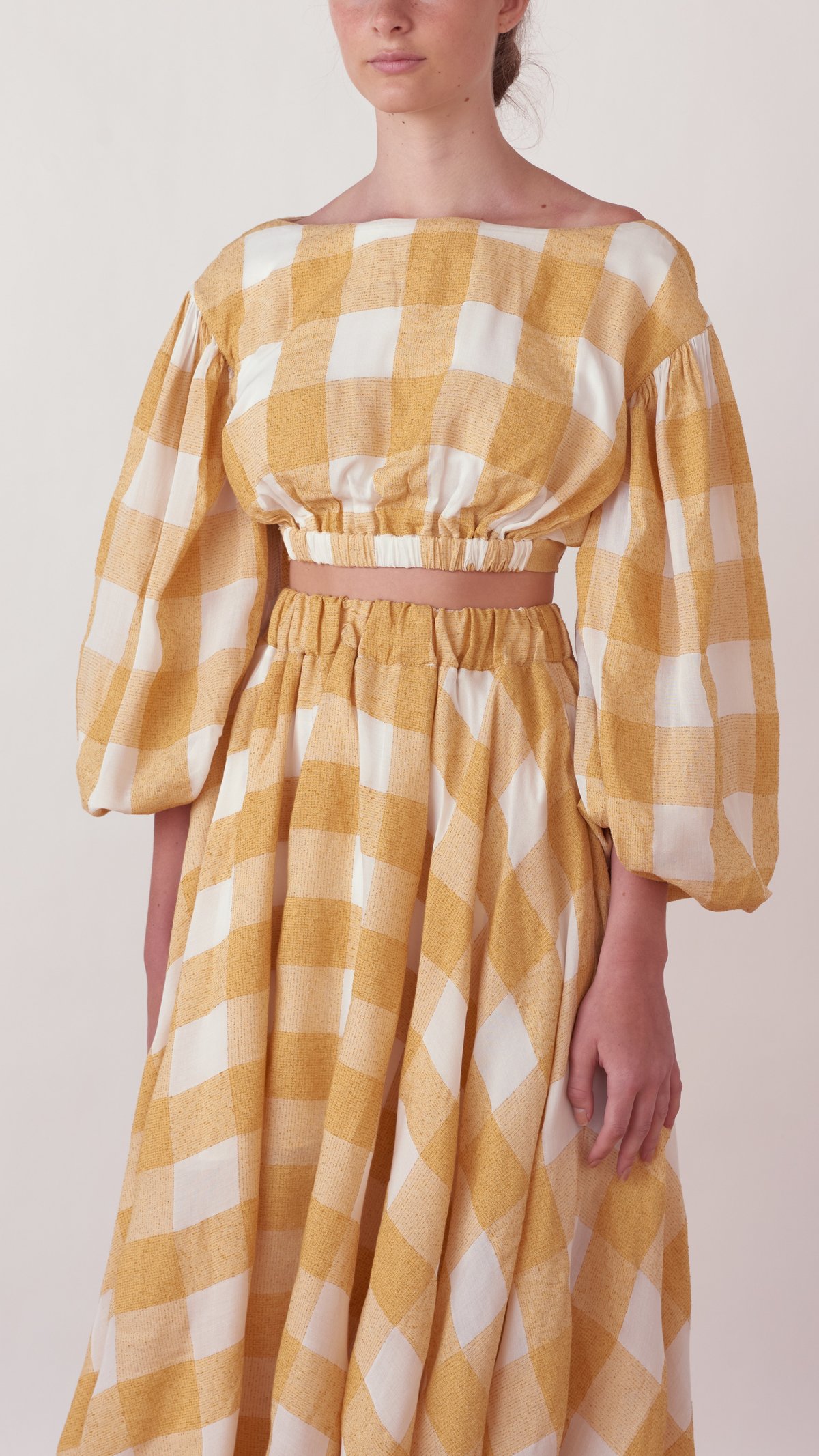 acler Sutherland Top - Canary Check | Garmentory