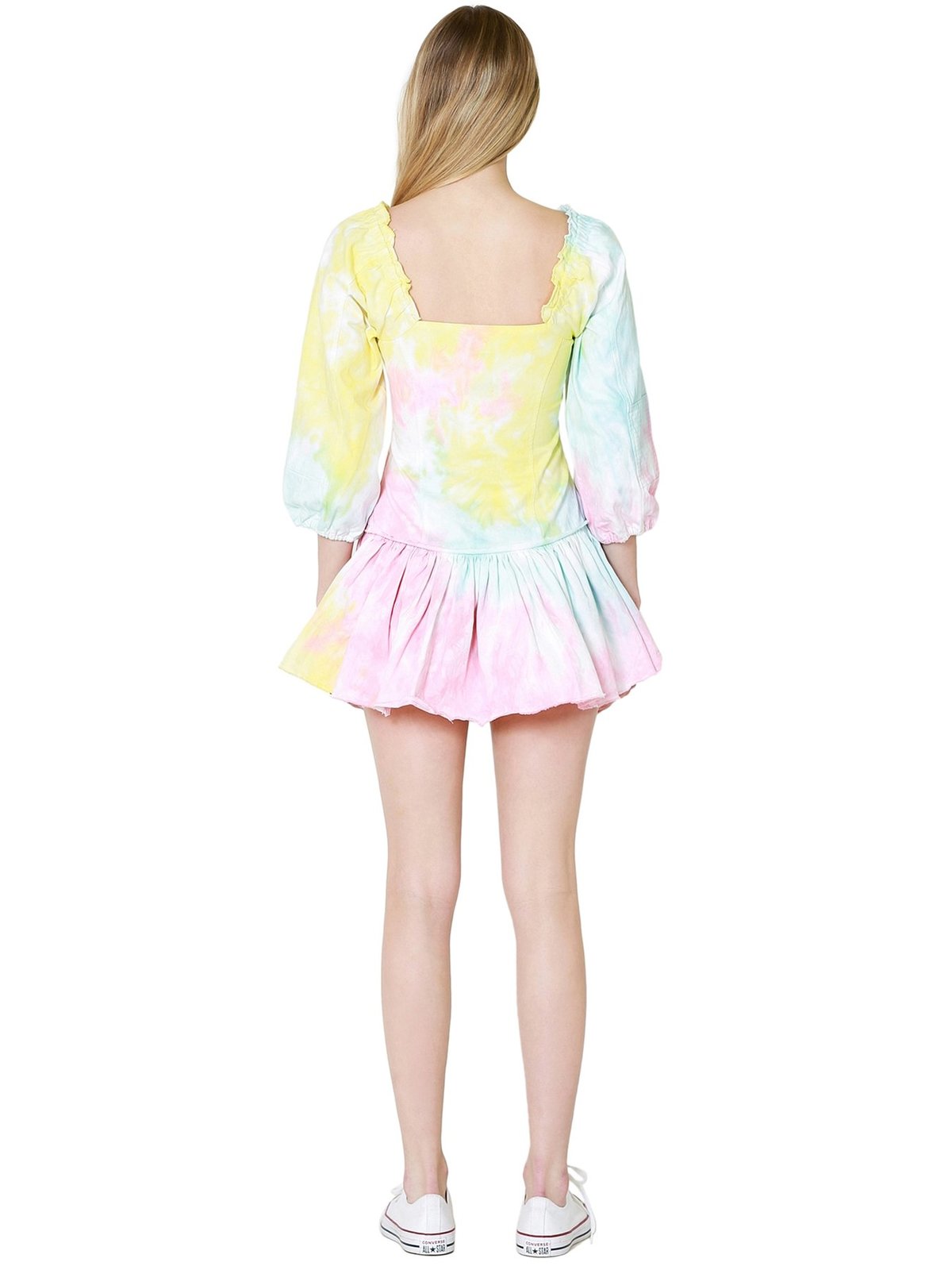 LoveShackFancy Chai Mini Dress - Rainbow Radial Tie Dye | Garmentory