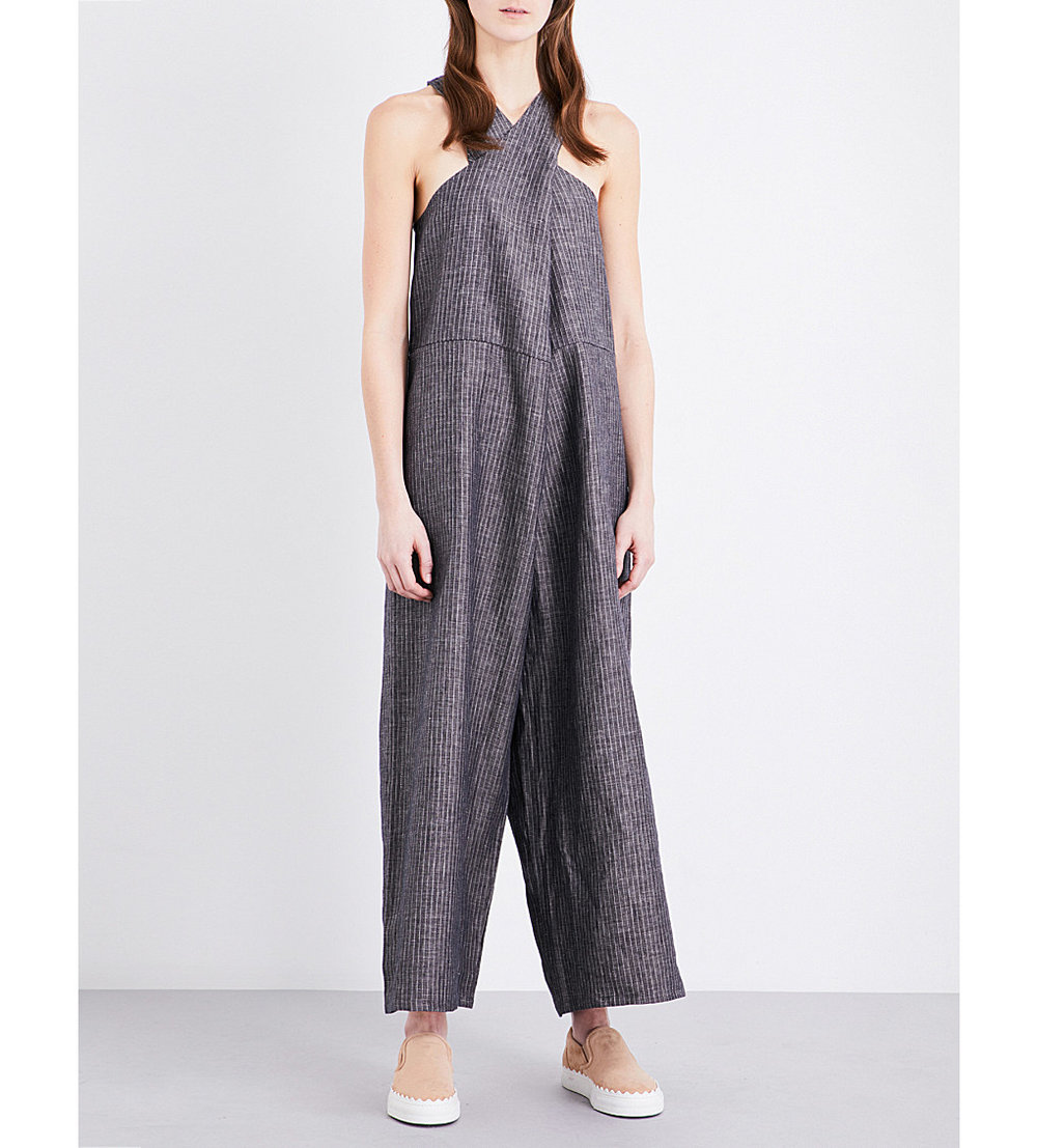 Study NY Linen Tank Suit - Grey Stripe | Garmentory