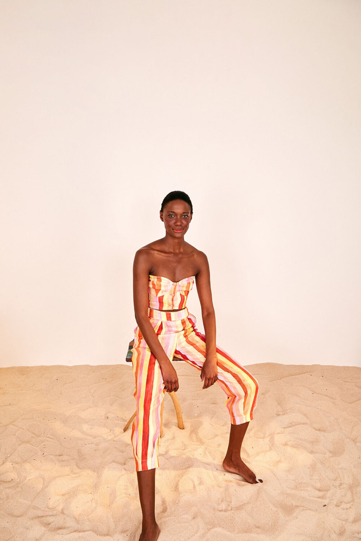 Farm Rio Sunny Stripe Pants - multi | Garmentory
