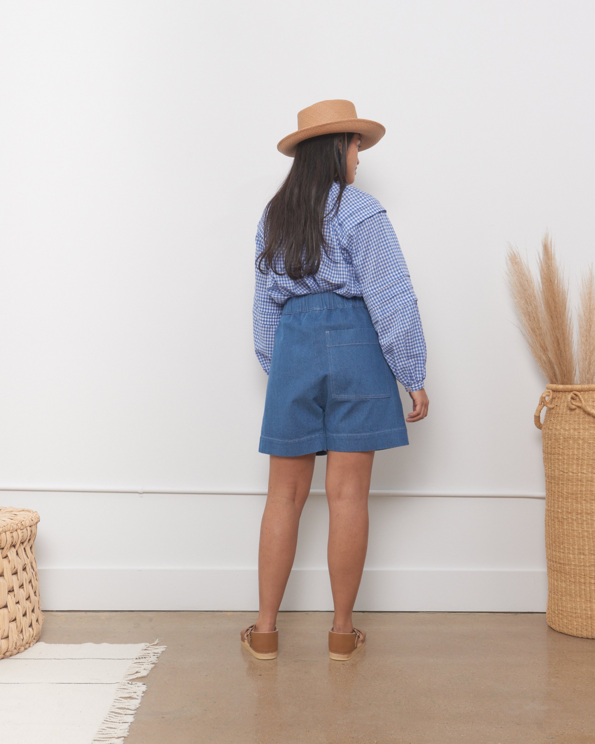 Caron Callahan Leo Top - Blue Gingham | Garmentory