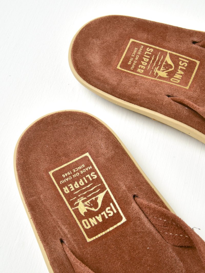 ISLAND SLIPPER CLASSIC ULTIMATE SUEDE SLIDES - PEANUT | Garmentory