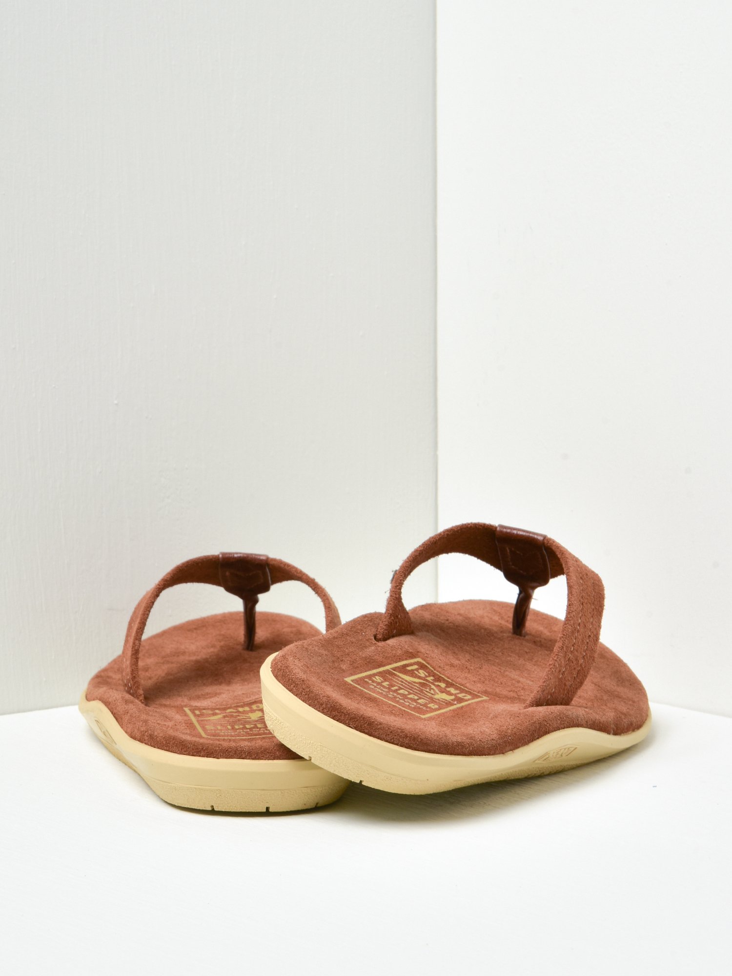ISLAND SLIPPER CLASSIC ULTIMATE SUEDE SLIDES - PEANUT | Garmentory