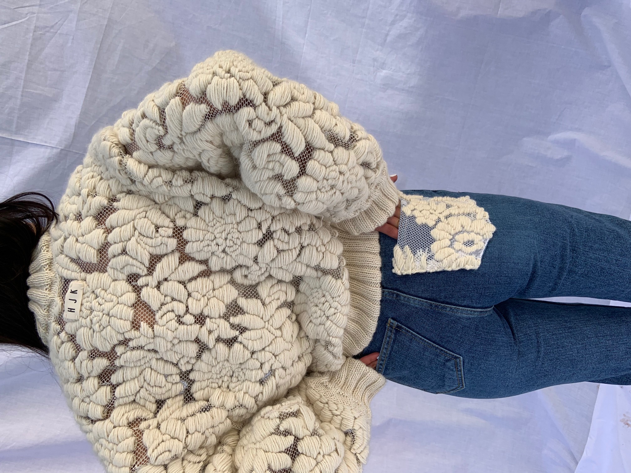 Hand Embroidered Floral Sweater | Garmentory