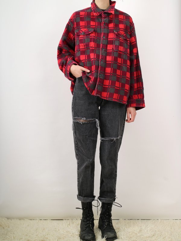 Vintage mack jacket - red/black/grey | Garmentory