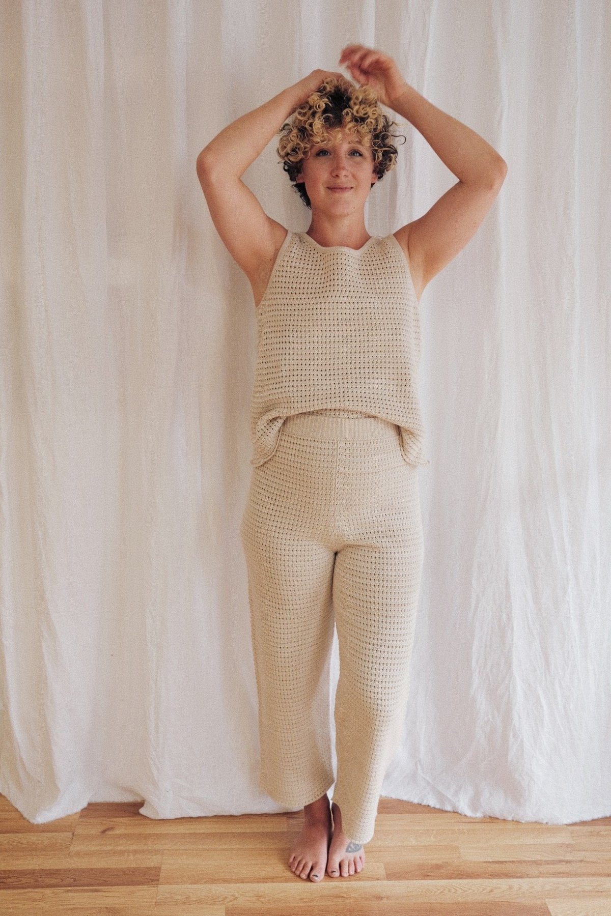 Wol Hide Mesh Lounge Pant - Natural | Garmentory