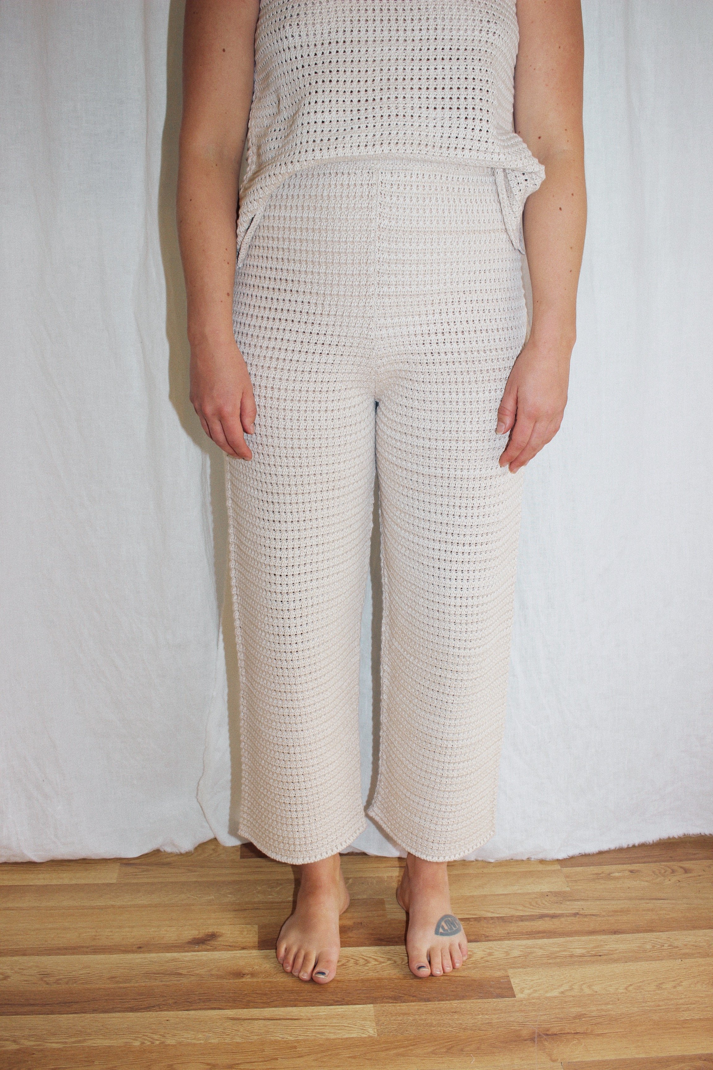 Wol Hide Mesh Lounge Pant - Natural | Garmentory