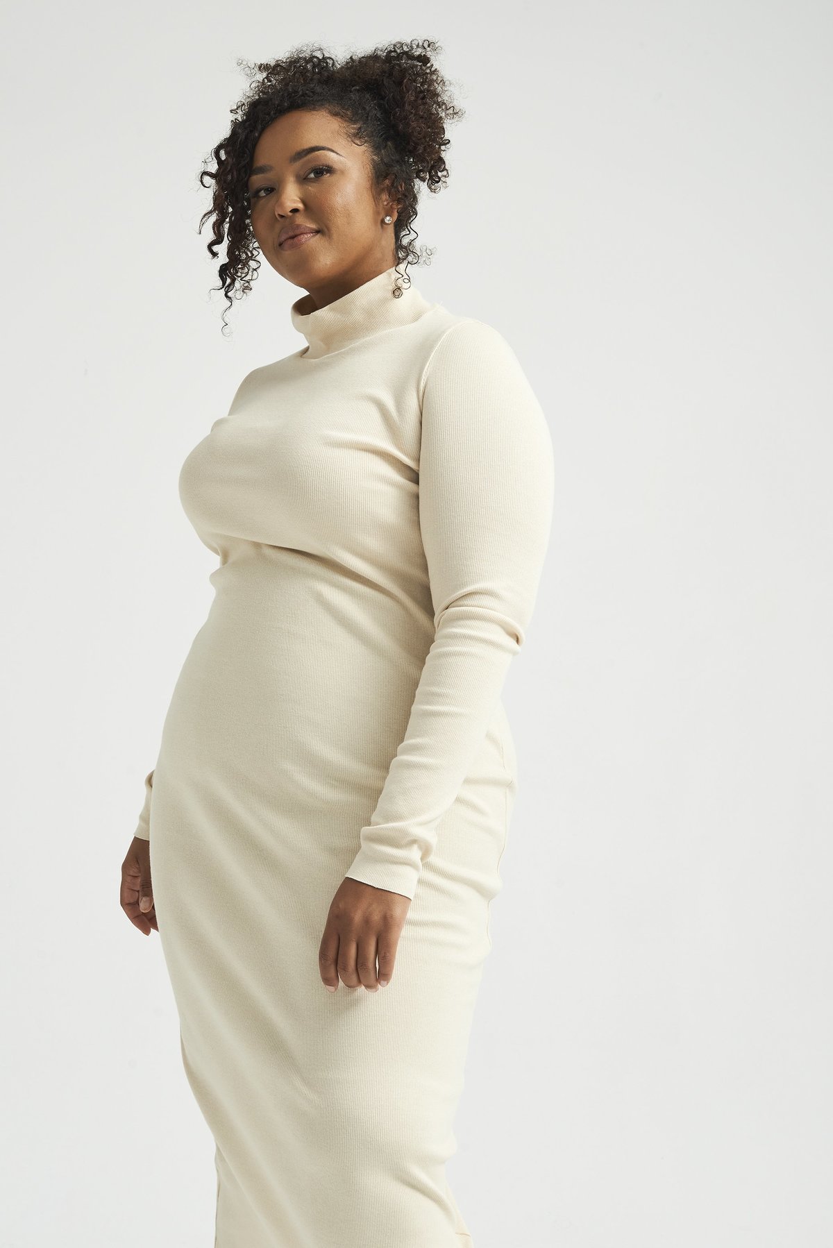 Skivvy Rib Dress | Cream | Garmentory