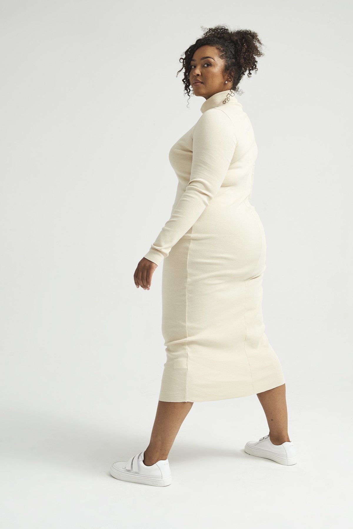 Skivvy Rib Dress | Cream | Garmentory