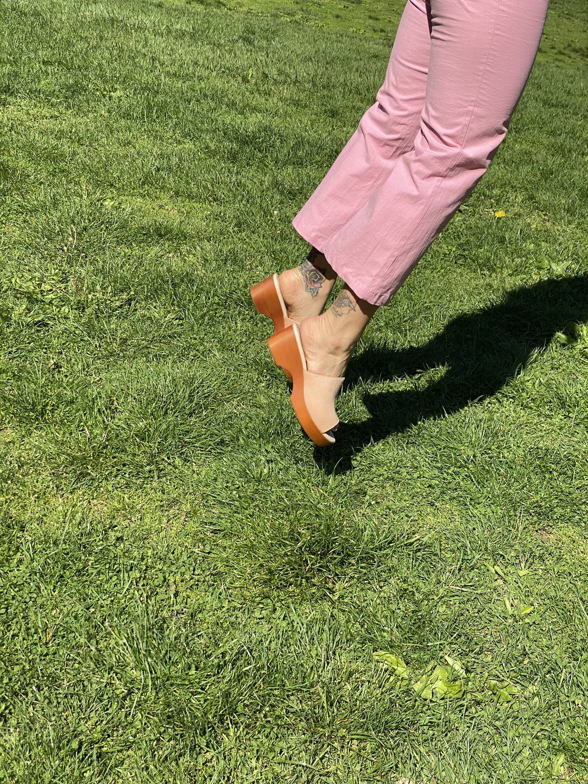 Drew Platform Blush Haircalf | Garmentory