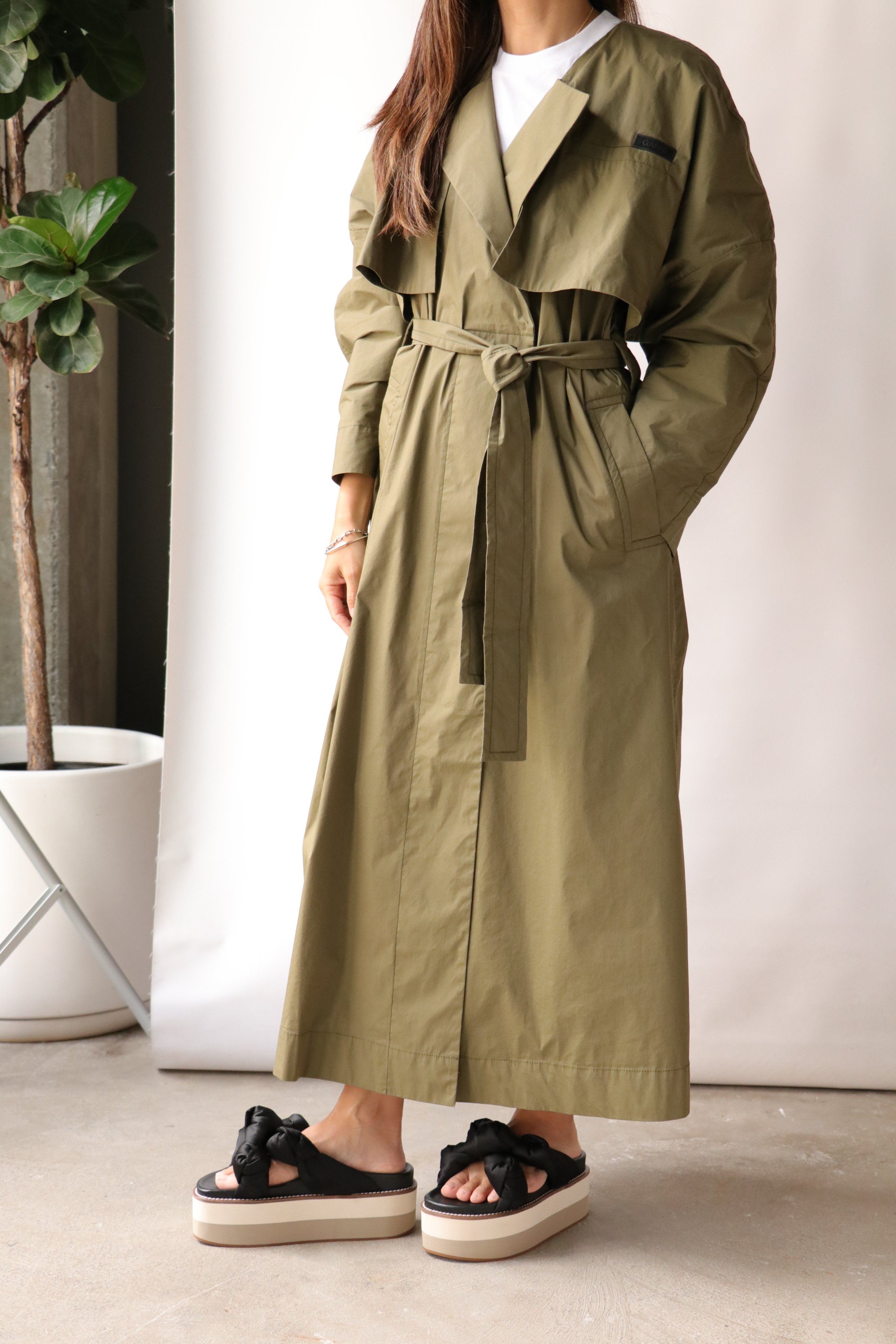 Ganni Trench Coat - Kalamata | Garmentory