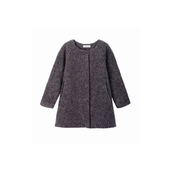Grey Textured Coat | Garmentory