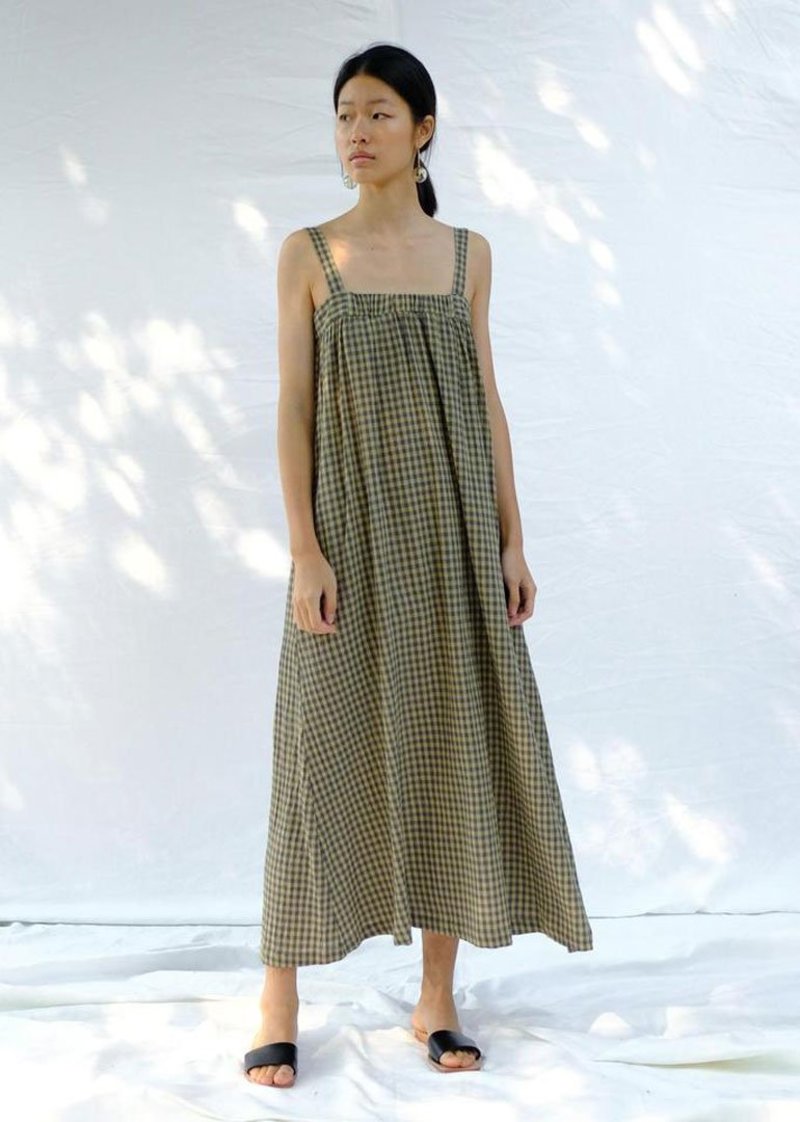 Micaela Greg Column Dress - Gingham | Garmentory