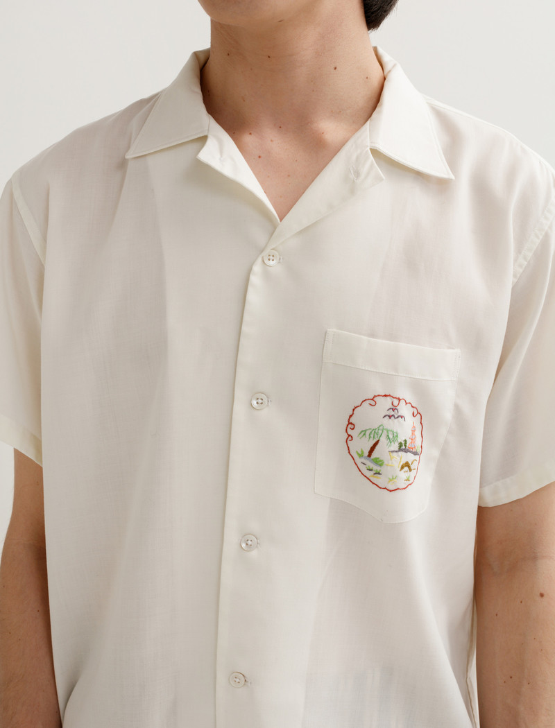 Bode Shirt Embroidery Ivory | Garmentory
