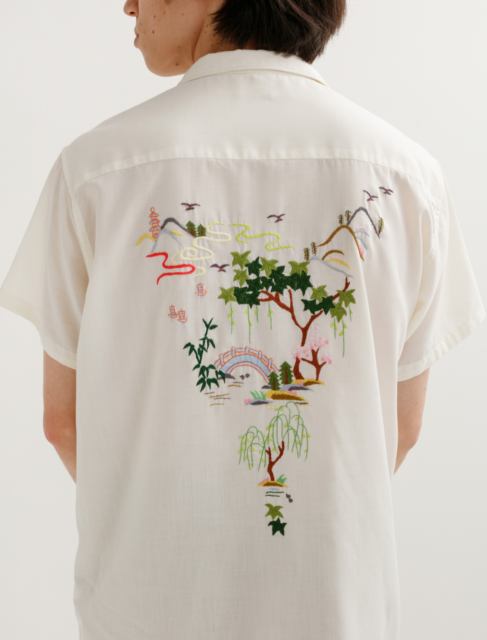 Bode Shirt Embroidery Ivory | Garmentory