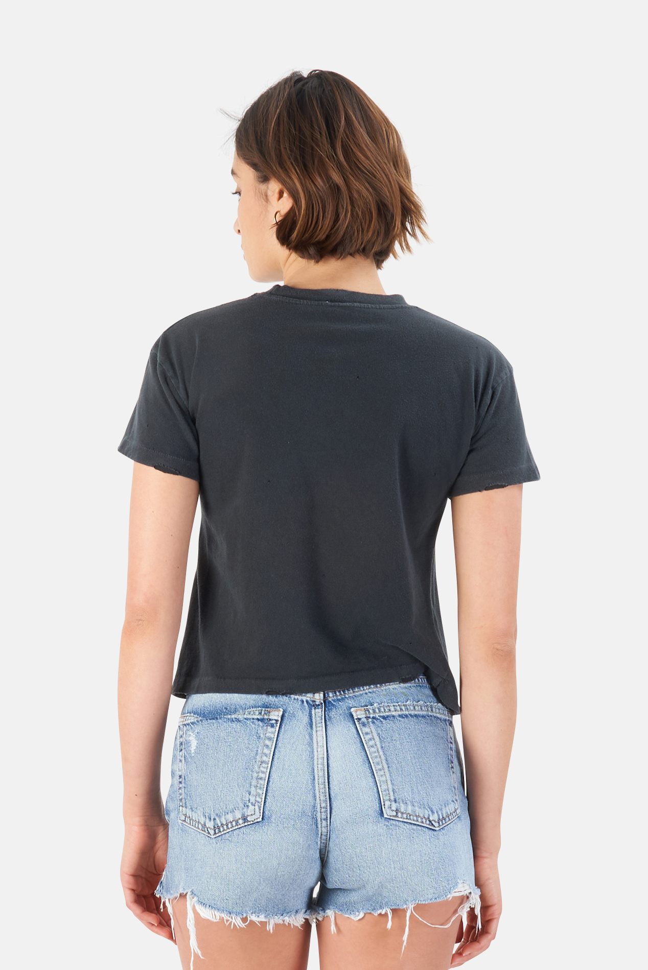 MadeWorn Rock Blondie Atomic Crop T-Shirt - Coal Pigment | Garmentory