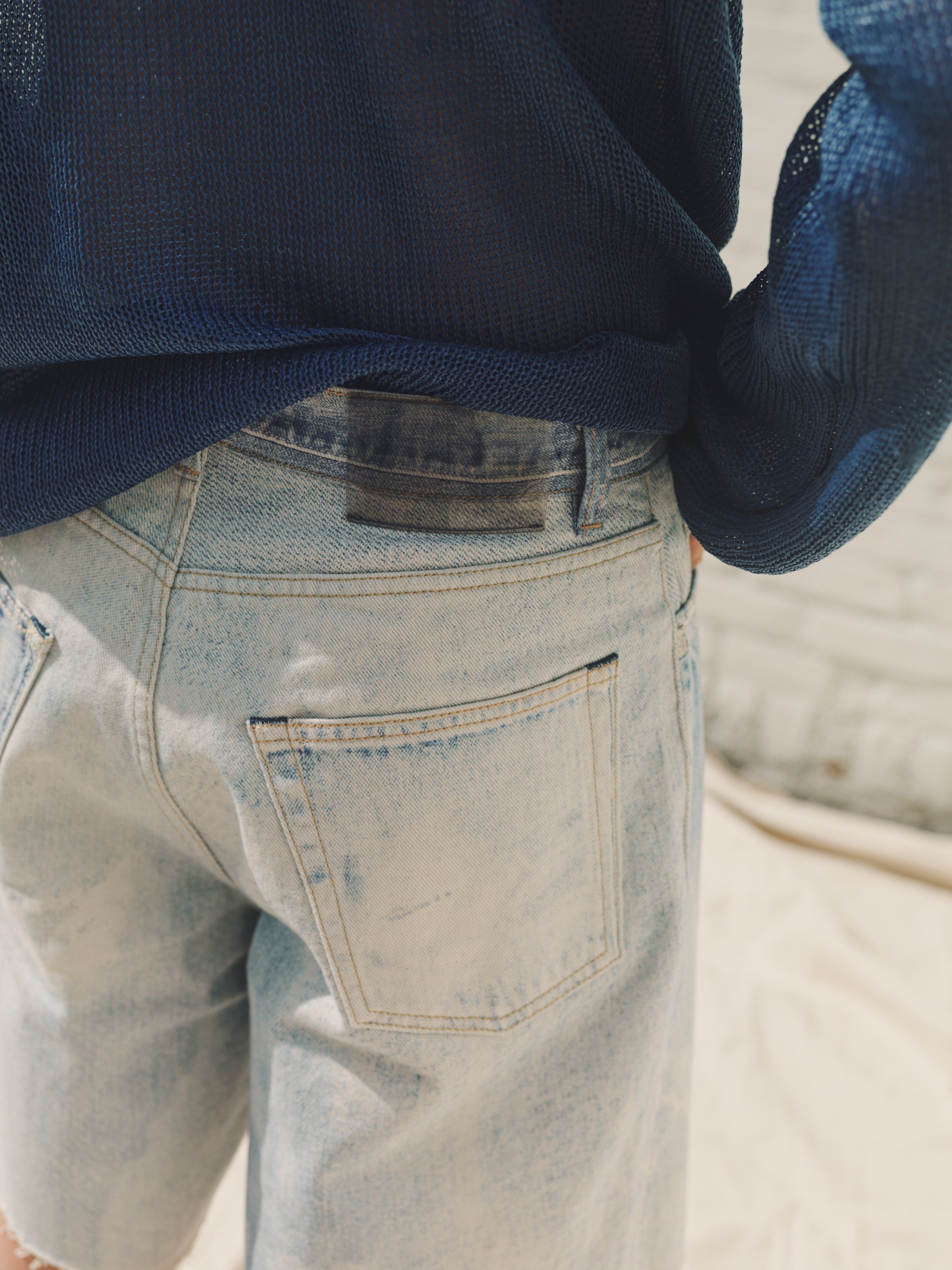 Our Legacy Short Cut Denim - Digital Print Light Blue | Garmentory