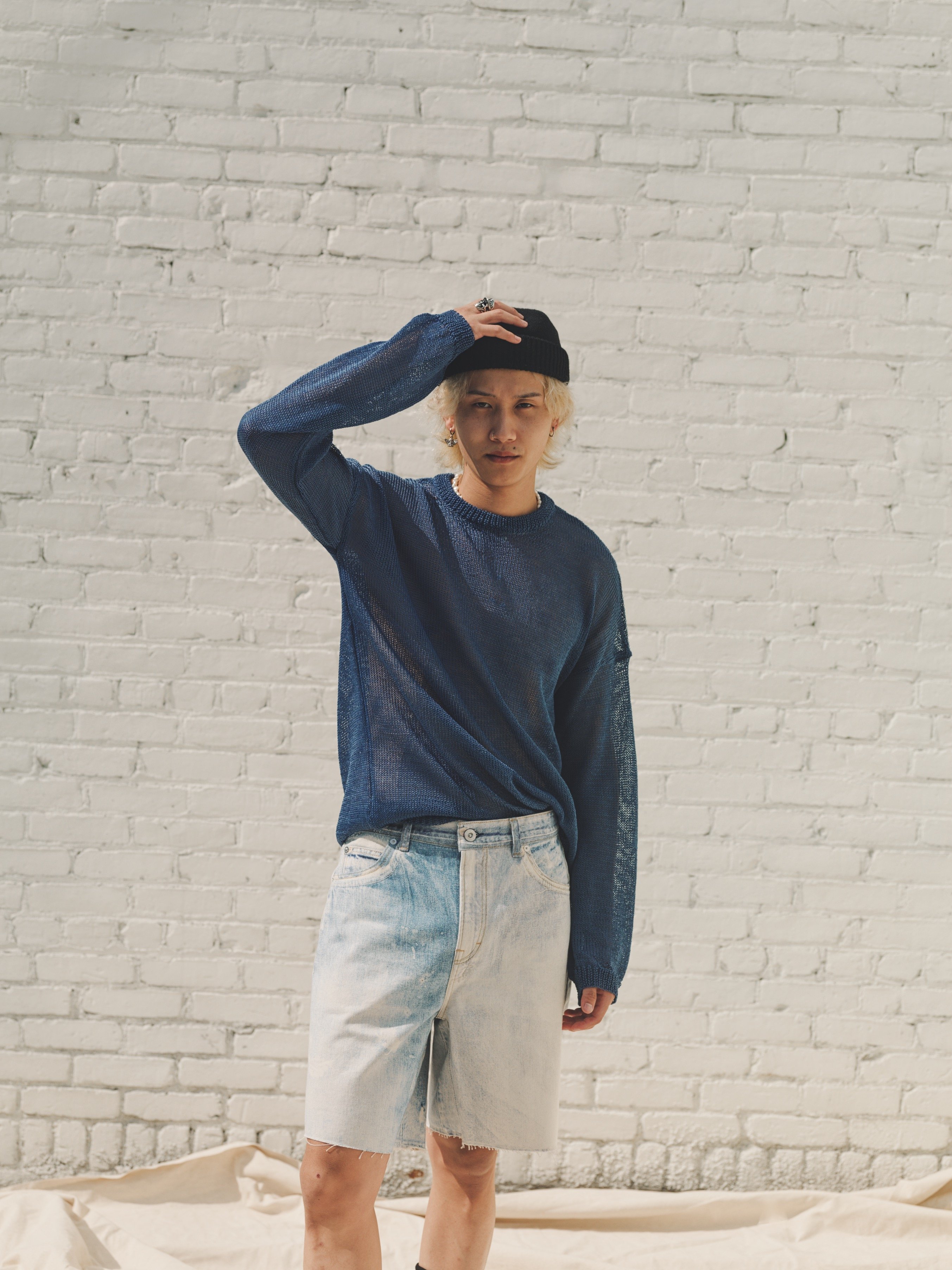Our Legacy Short Cut Denim - Digital Print Light Blue | Garmentory