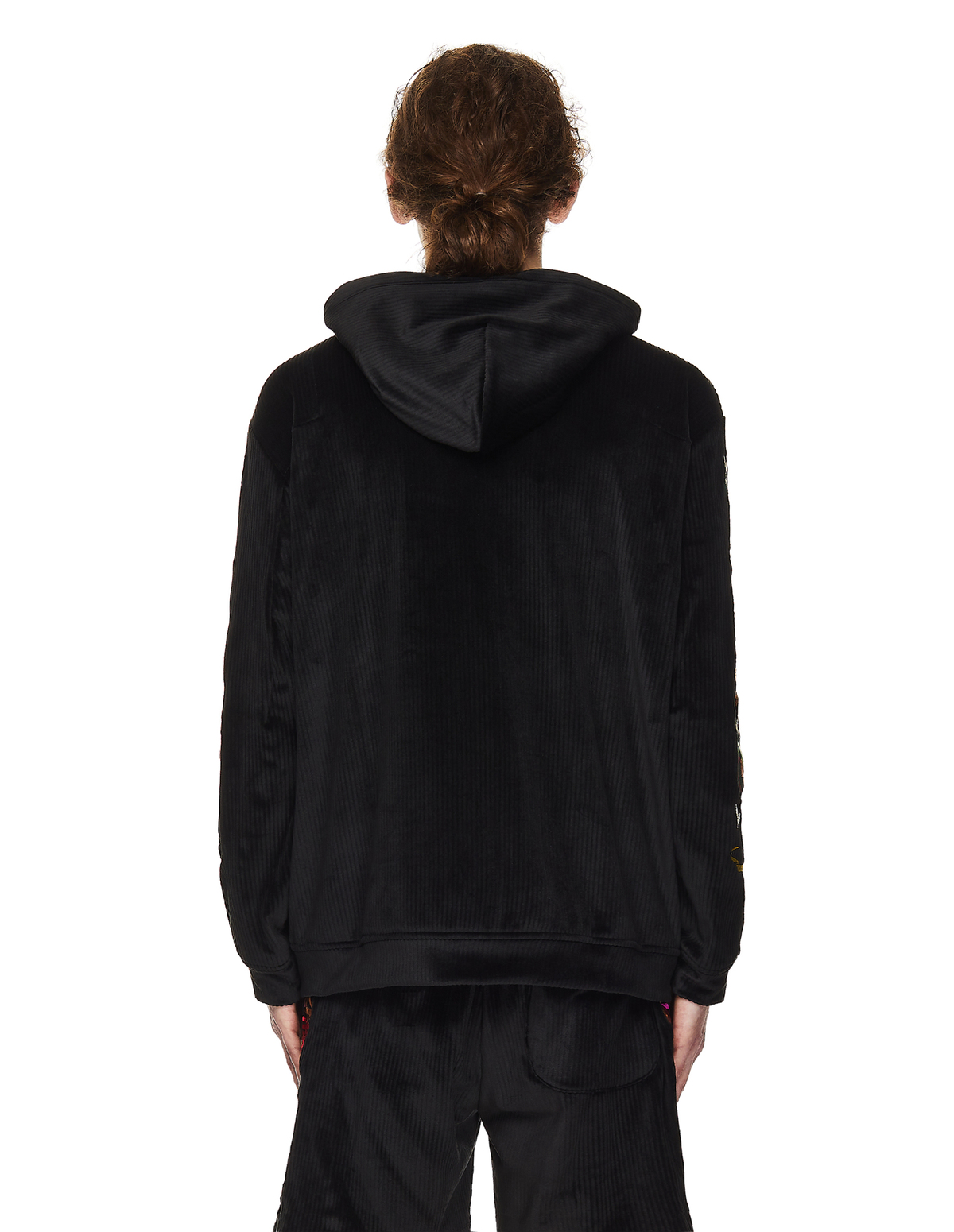Doublet Velour Embroidered Hoodie - Black | Garmentory