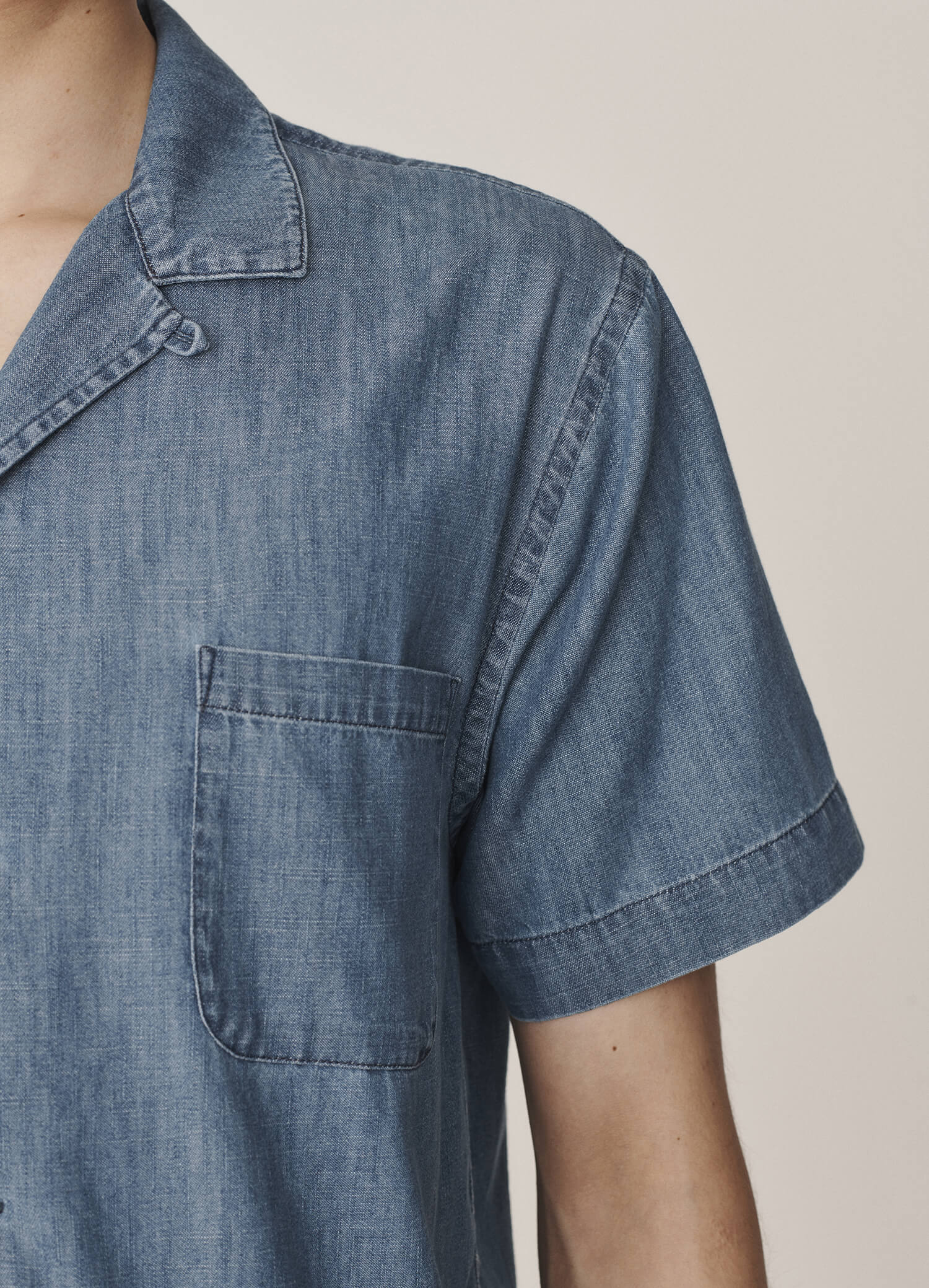 YMC Malick Organic Cotton Denim Shirt - Indigo Bleach | Garmentory