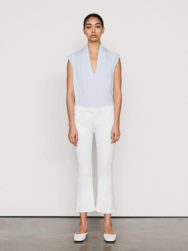 FRAME Denim Lindsay Top - ciel | Garmentory