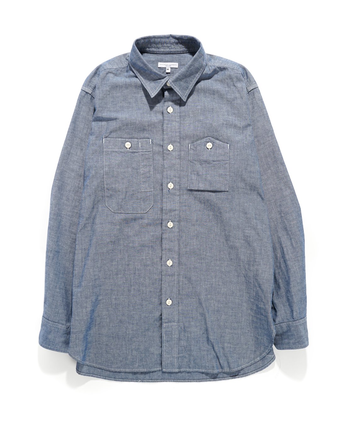 Engineered Garments Cotton Chambray Work Shirt - Blue | Garmentory