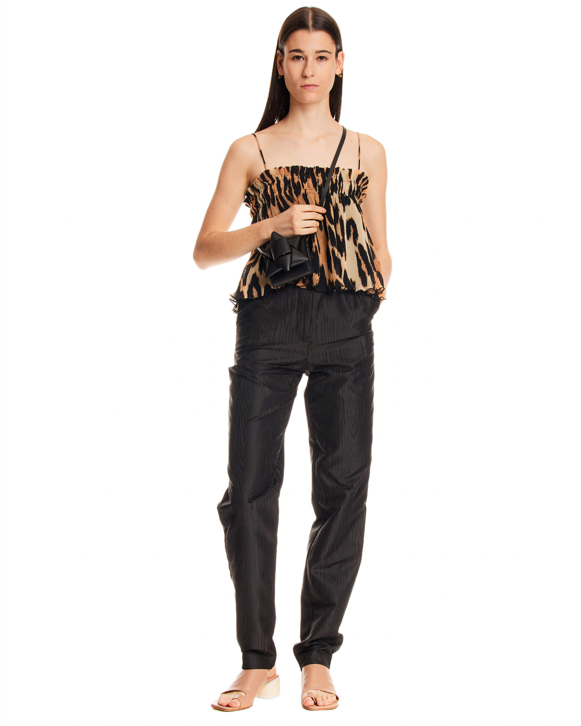 Ganni Top with Animalier Print - Multicolor | Garmentory