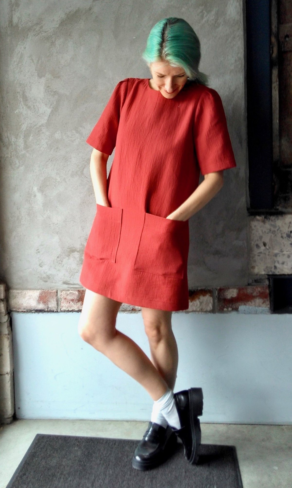 Birds of North America Bishop Dress - Brick | Garmentory
