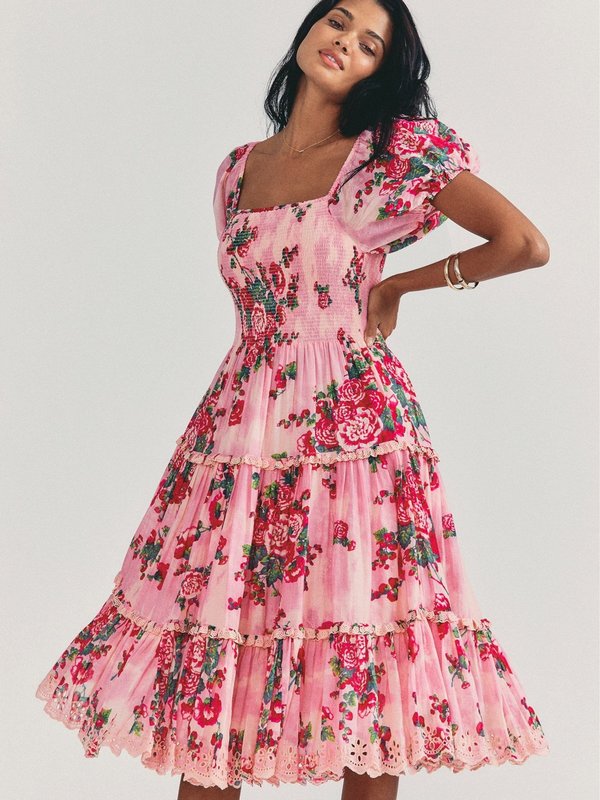 LoveShackFancy Masie Dress - Pink Daesert | Garmentory