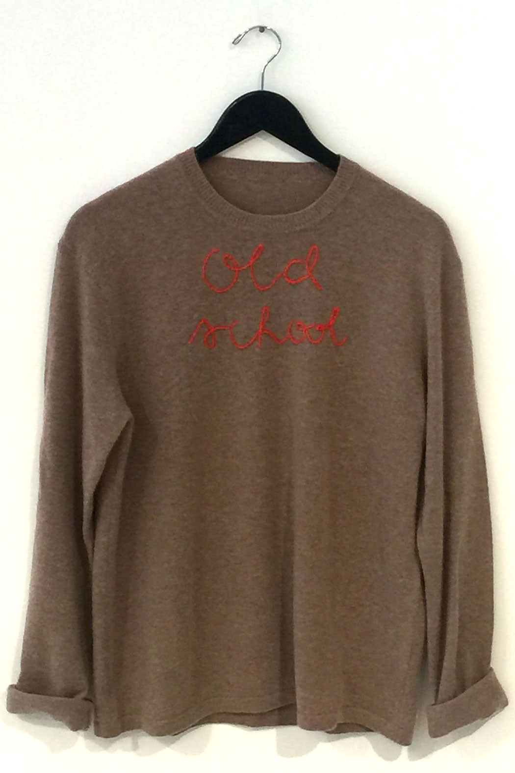 Lingua Franca NYC Embroidered Cashmere Sweater - Old School | Garmentory