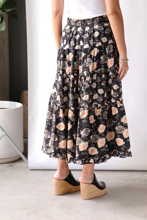 Ulla Johnson Tulia Skirt - Noir Floral | Garmentory