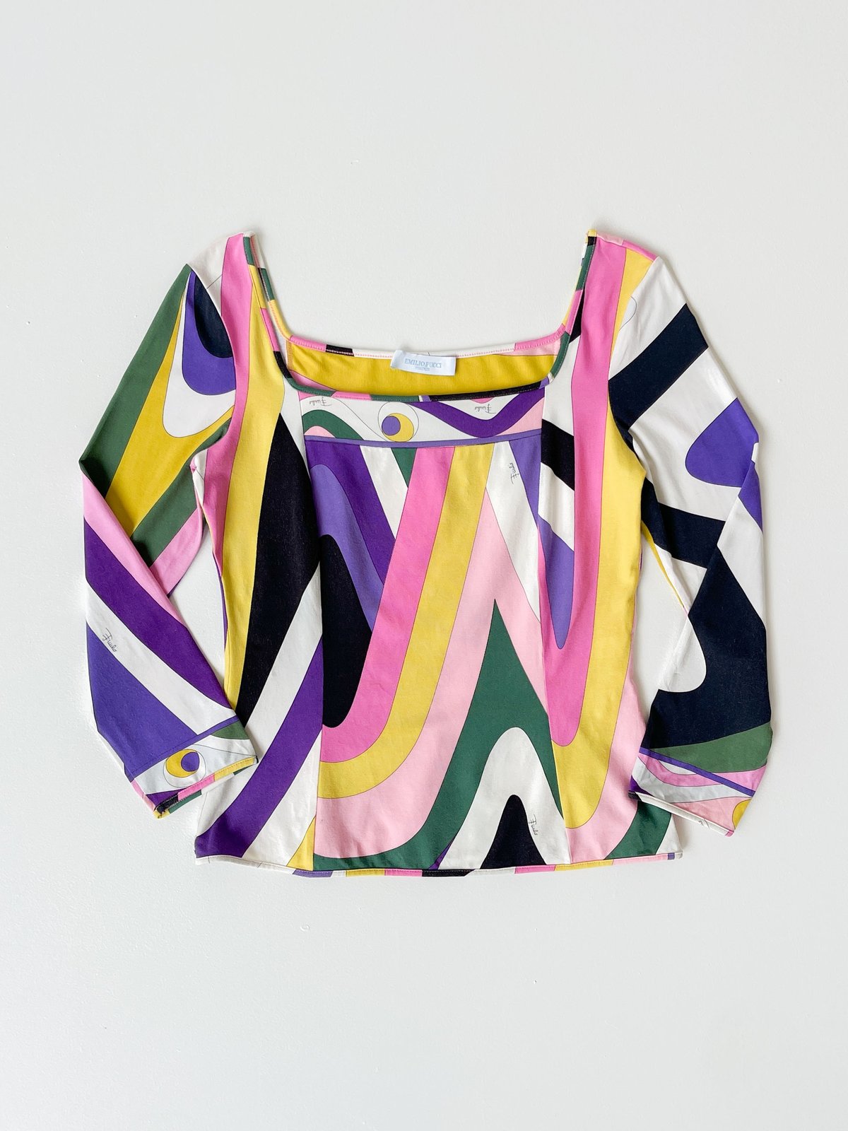 Vintage Emilio Pucci Top - Geometric Print | Garmentory