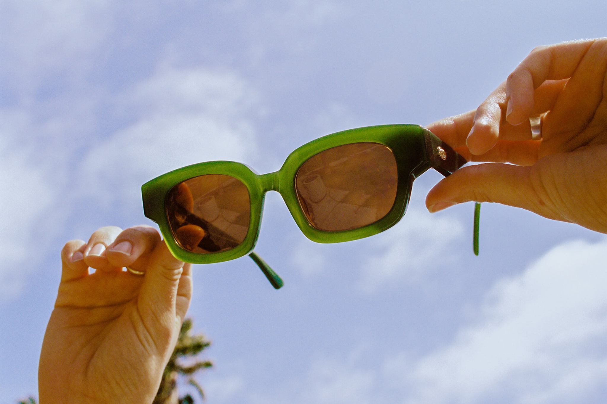 Crap Eyewear The Astro Dazey - Moss Bio / Amber | Garmentory