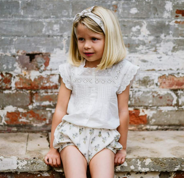 Kids Little Cotton Clothes Clementine Vintage Lace Blouse - White ...