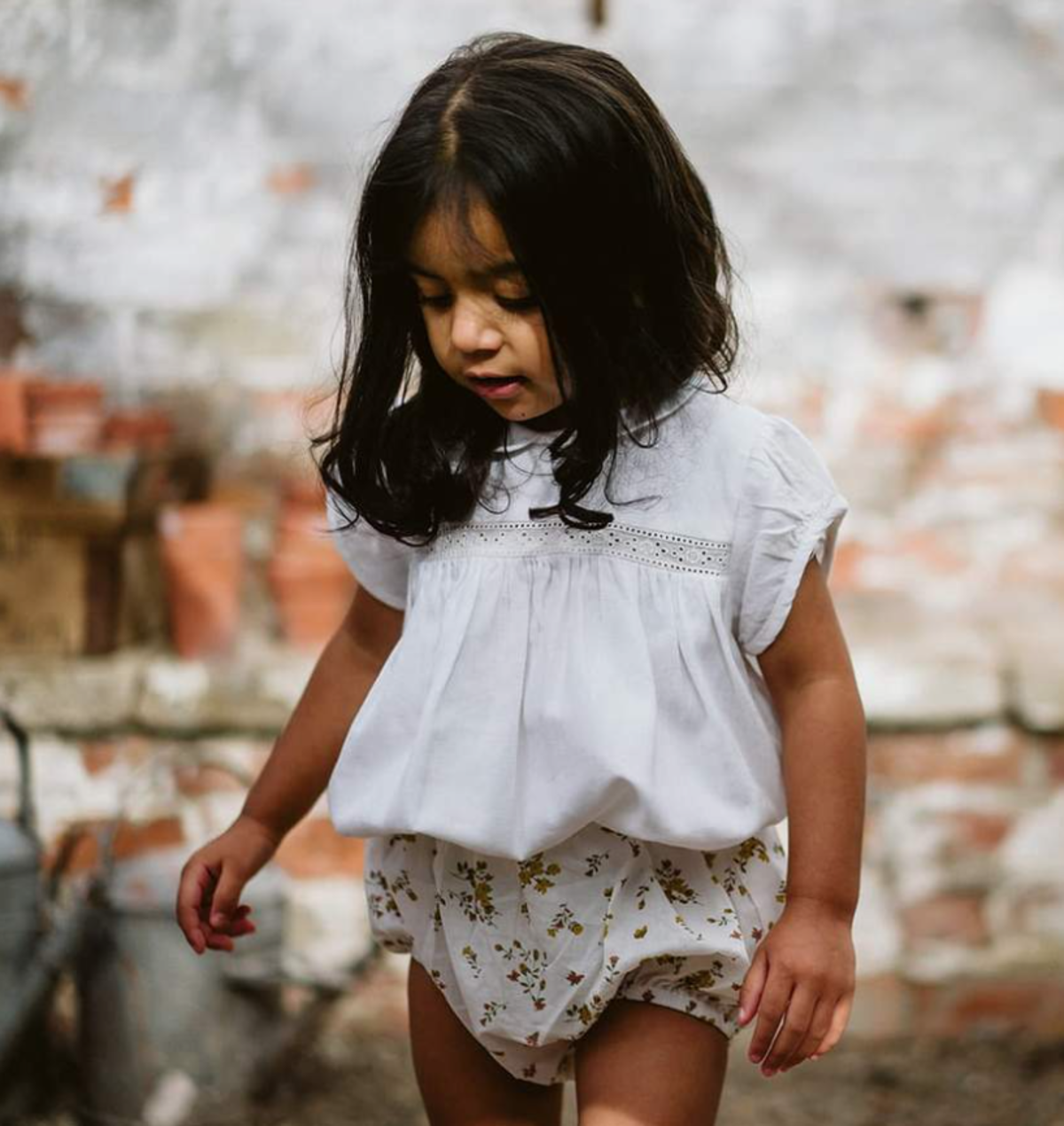 Little Cotton Clothes Juno Lacey Blouse - Off White | Garmentory