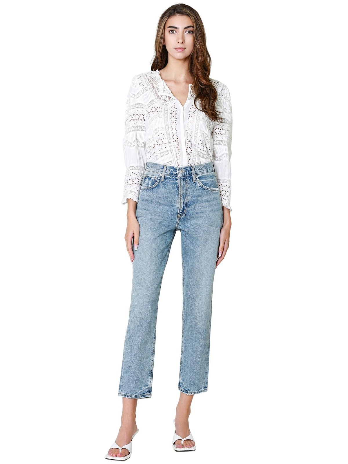 LoveShackFancy Draper Blouse - True White | Garmentory