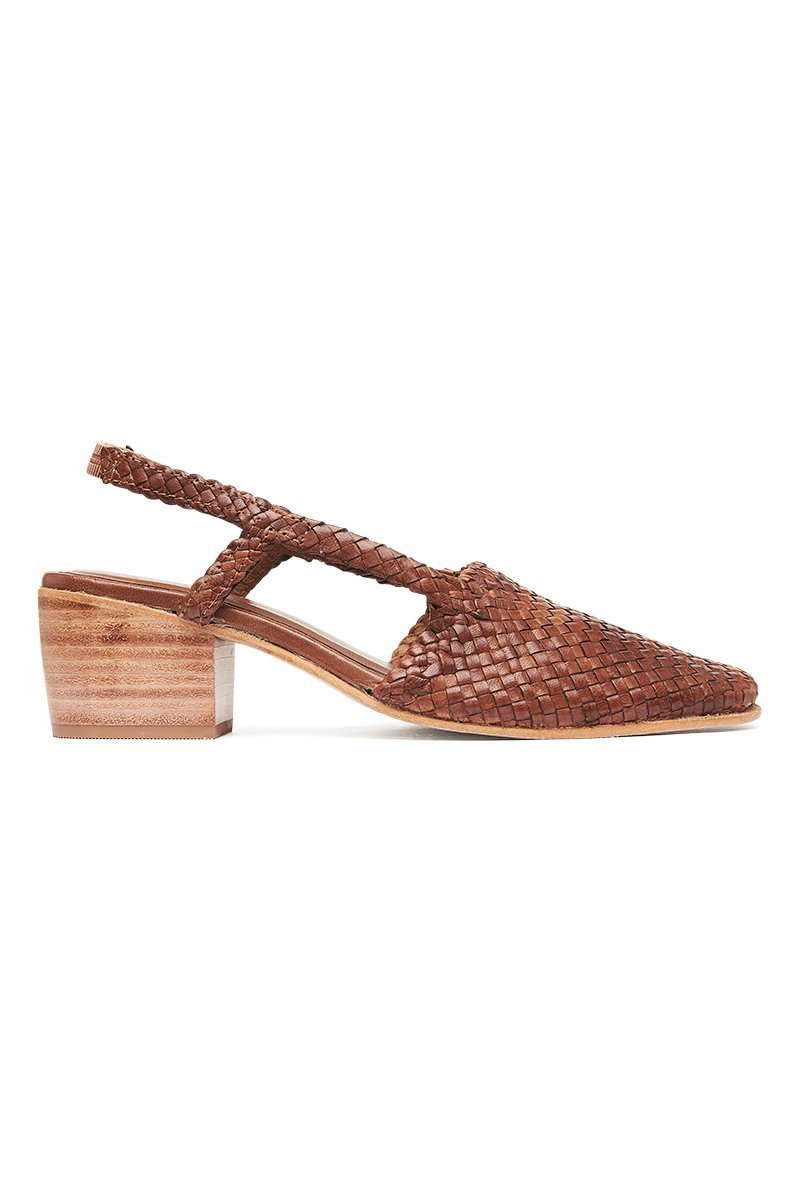 Vivi Woven Slingback - Antique Tan | Garmentory
