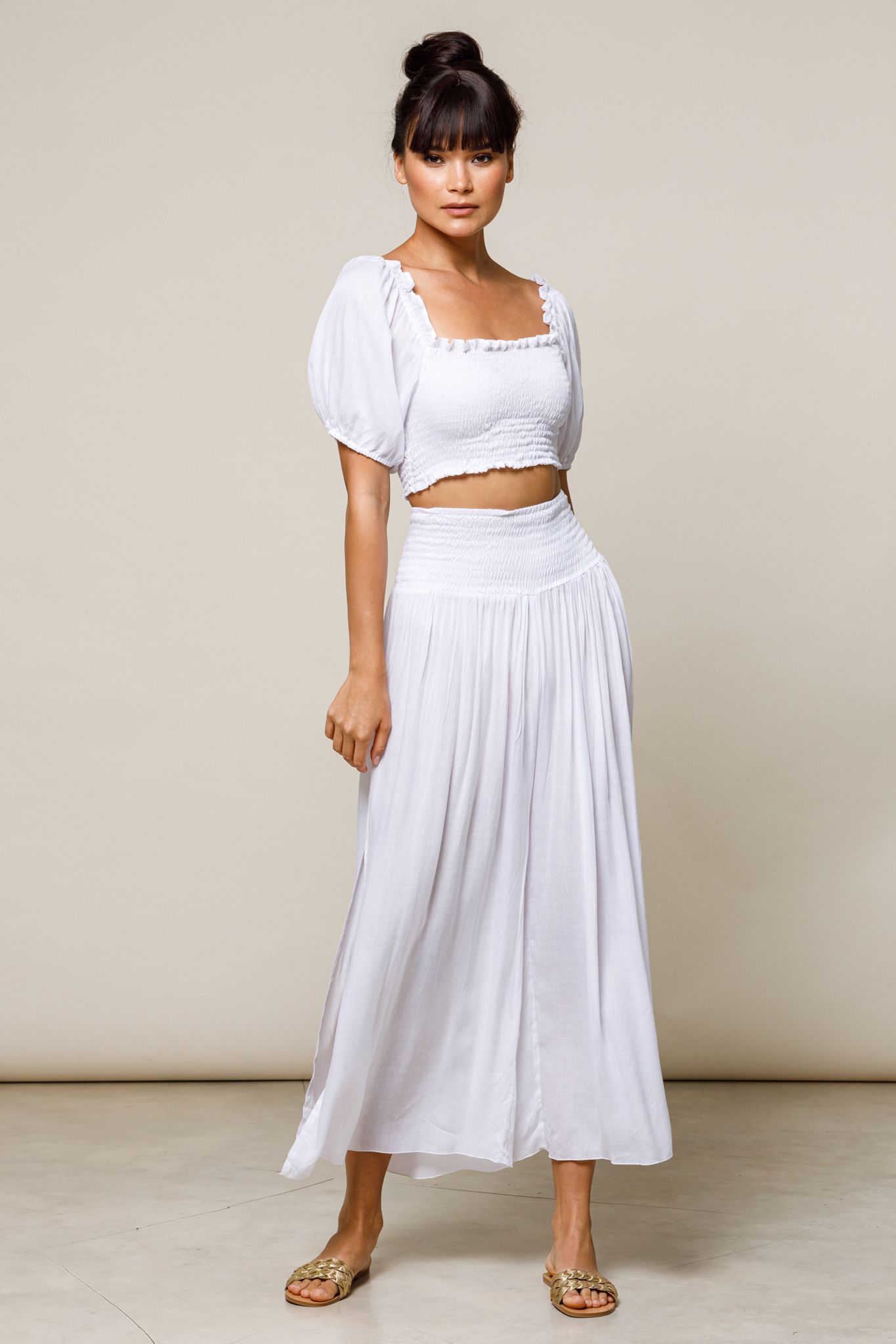 BEACHGOLD Sheer Ali Top - White | Garmentory