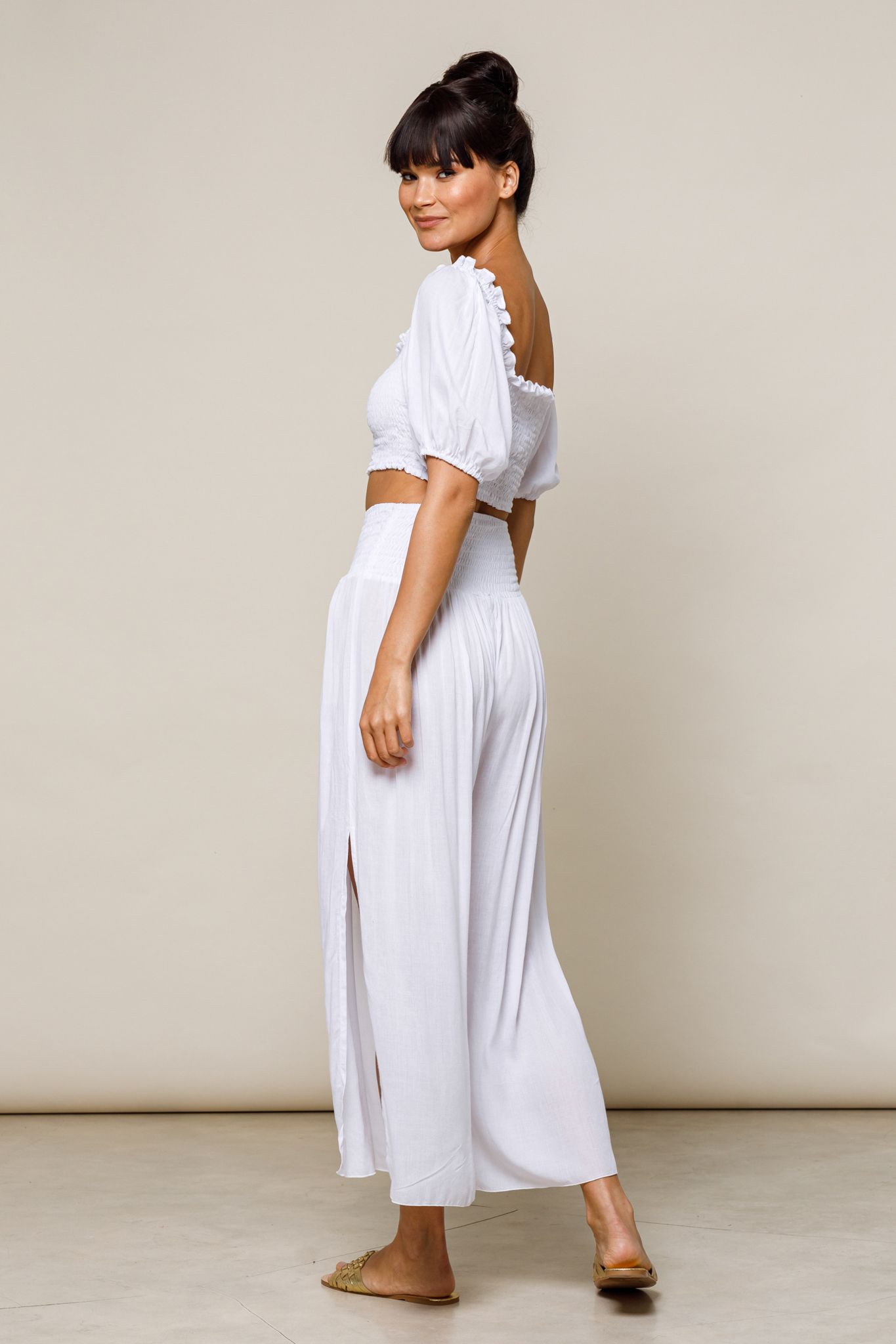 BEACHGOLD Sheer Ali Top - White | Garmentory