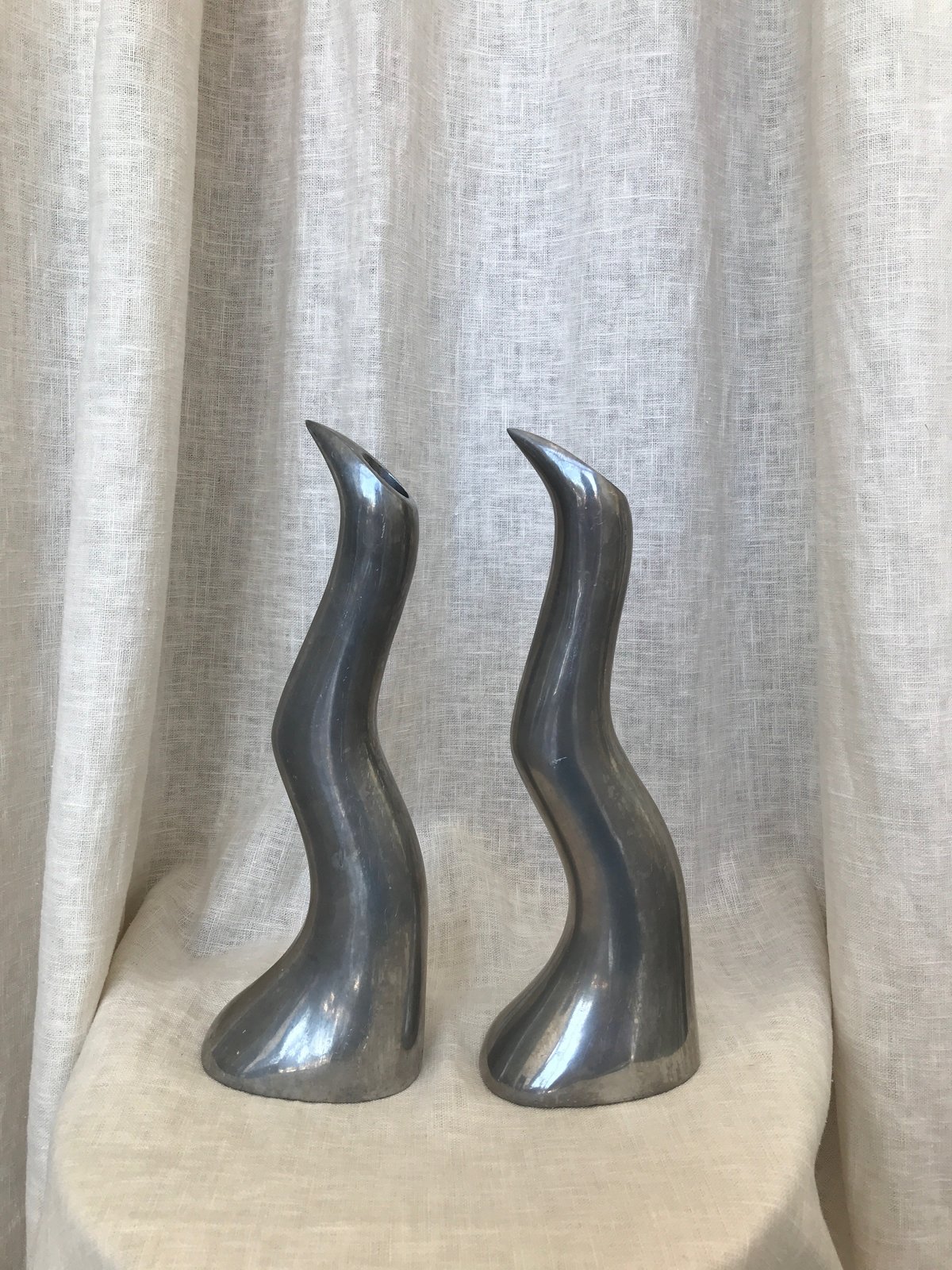 Ri-Ri-Ku BY ANNA EVERLUND ALUMINUM CANDLESTICK HOLDERS - Gray | Garmentory