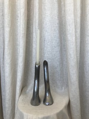 Ri-Ri-Ku BY ANNA EVERLUND ALUMINUM CANDLESTICK HOLDERS - Gray | Garmentory