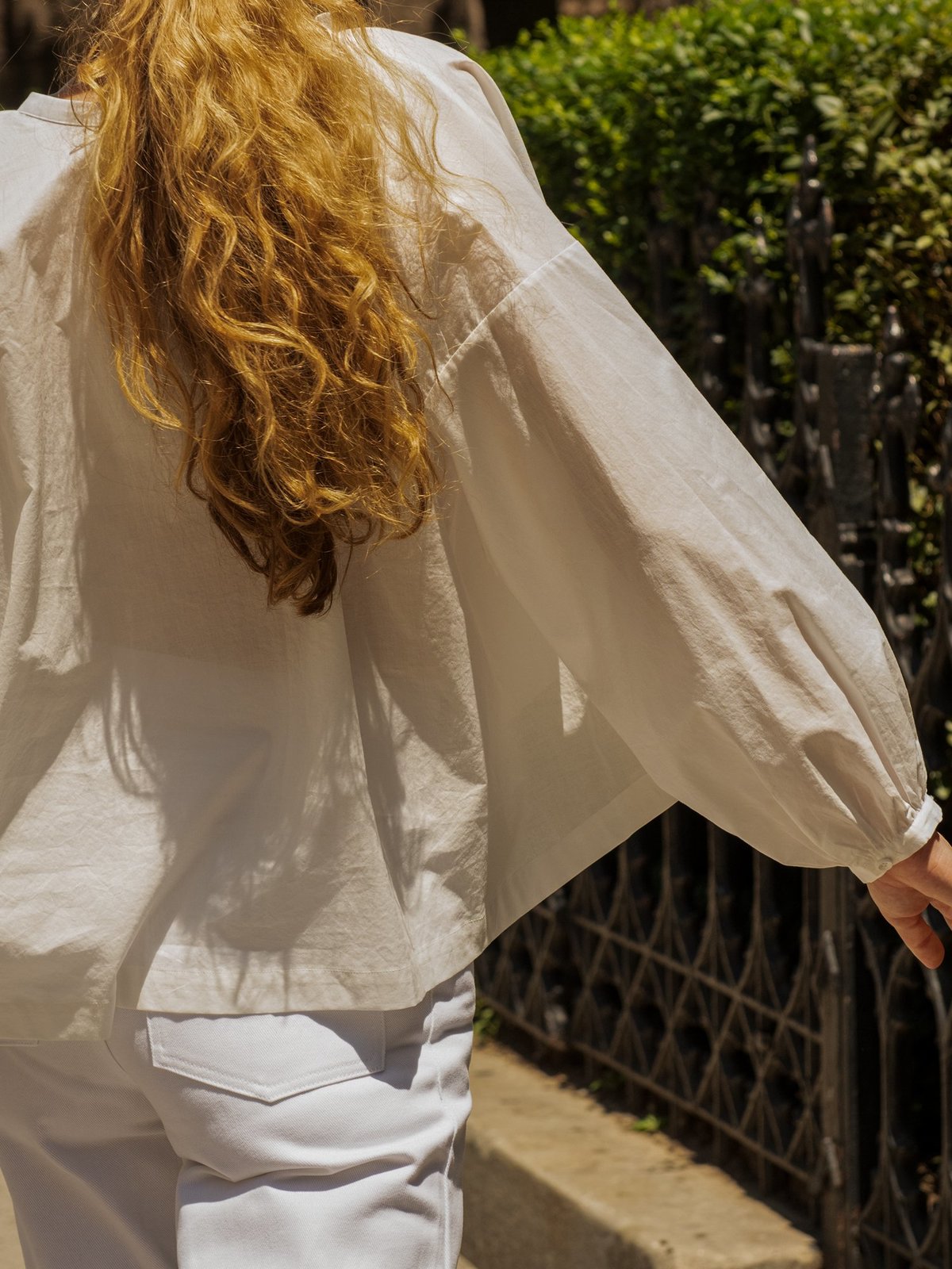 blush. Long Volume Blouse - Organic White | Garmentory