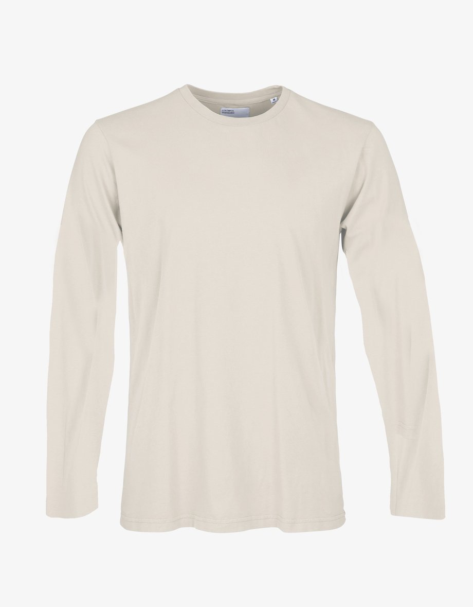 UNISEX COLORFUL STANDARD LONG SLEEVE T SHIRT - IVORY WHITE | Garmentory