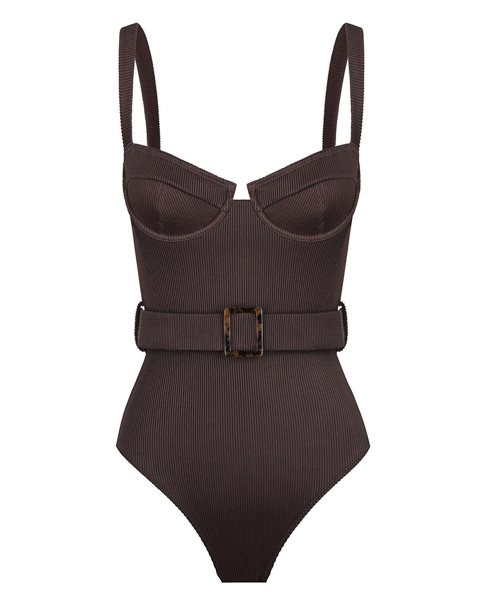 Charlie Holiday Zola One Piece Swimsuit - Chocolate Brown | Garmentory
