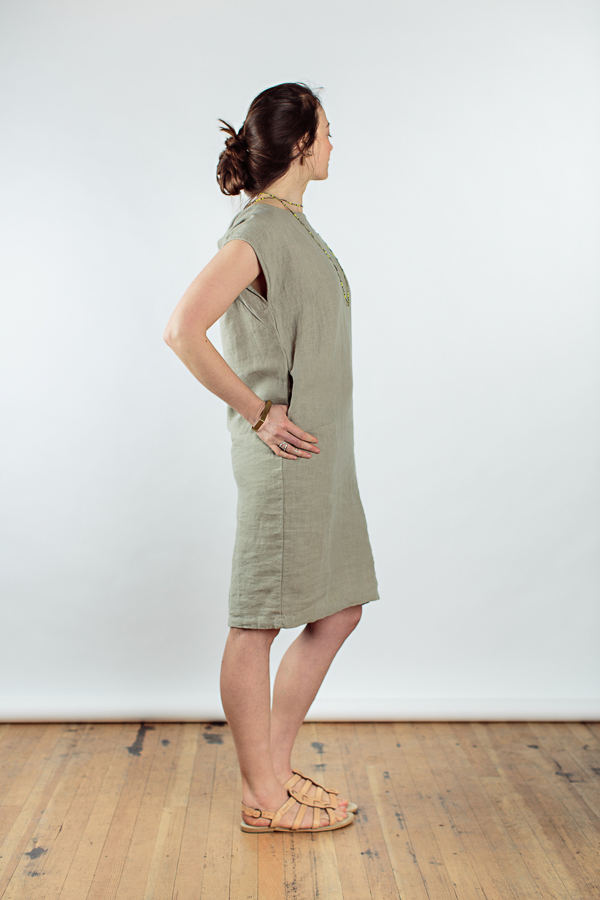 back slit open dress | Garmentory