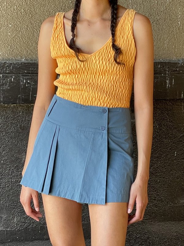 vintage Ruched Tank - Mango | Garmentory