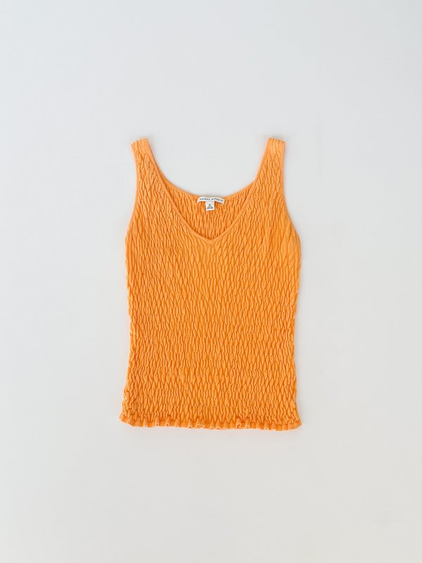vintage Ruched Tank - Mango | Garmentory