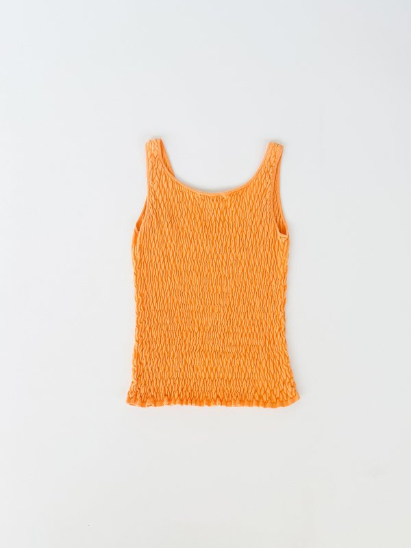 vintage Ruched Tank - Mango | Garmentory